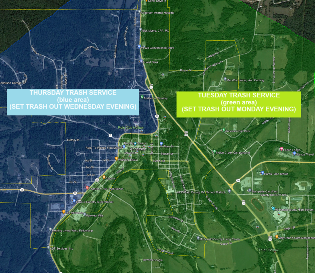 Trash Service - City of Anderson Missouri